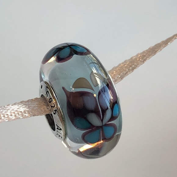 Pandora | Jewelry | Pandora Butterfly Kisses Murano Glass Charm | Poshmark